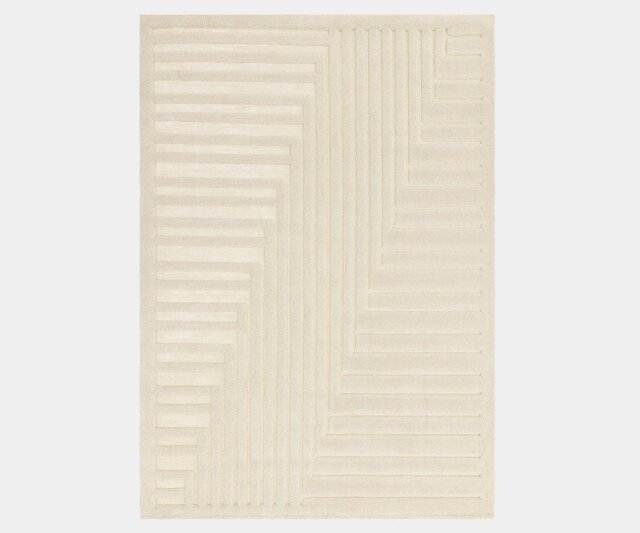 Rackhams Valley Ivory Connection Luxury Rug – Geometric Pattern Design ...