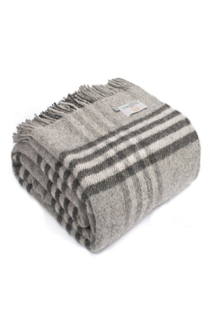 Rackhams 100% Pure New Wool Hex Check Throw Blanket Made in Wales ...