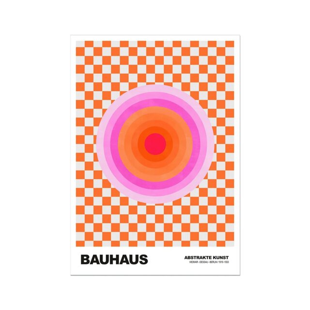 Rackhams Bauhaus Art Print - Target Checkerboard - A4 by Rackhams ...