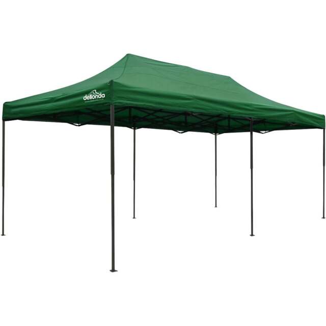 Rackhams 3x6m Pop-Up Gazebo - GREEN Heavy Duty Frame & Water Resistant ...