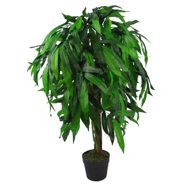 Rackhams 100cm Leaf Design UK Artificial Realistic Mango Plant / Tree ...