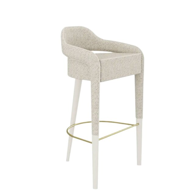 Rackhams Invicta i Bar Stool - Antique Brass Feet Rest - Option A - Option A by Rackhams ...