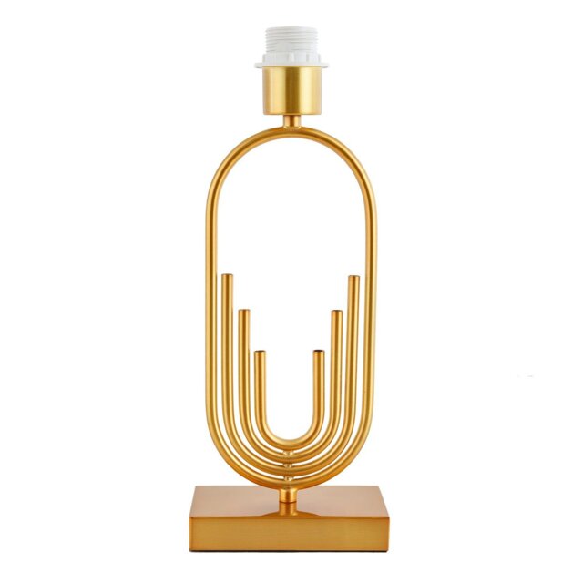 Rackhams Contemporary Oval Satin Gold Table Lamp Base with Inner Half ...