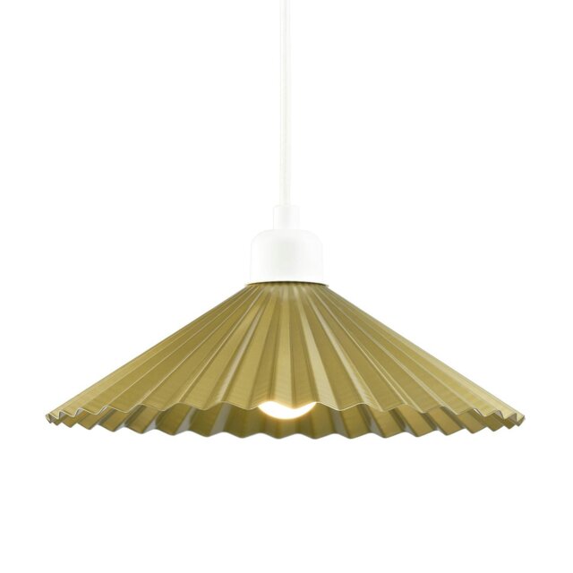 Rackhams Vintage Ribbed Top Hat Style Metal Pendant Light Shade in ...