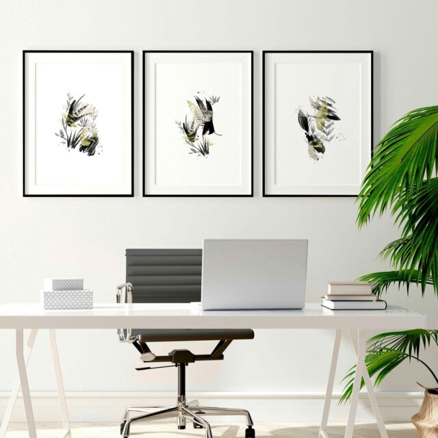 Rackhams Wall pictures for office - set of 3 wall art prints - 16 x 22 ...
