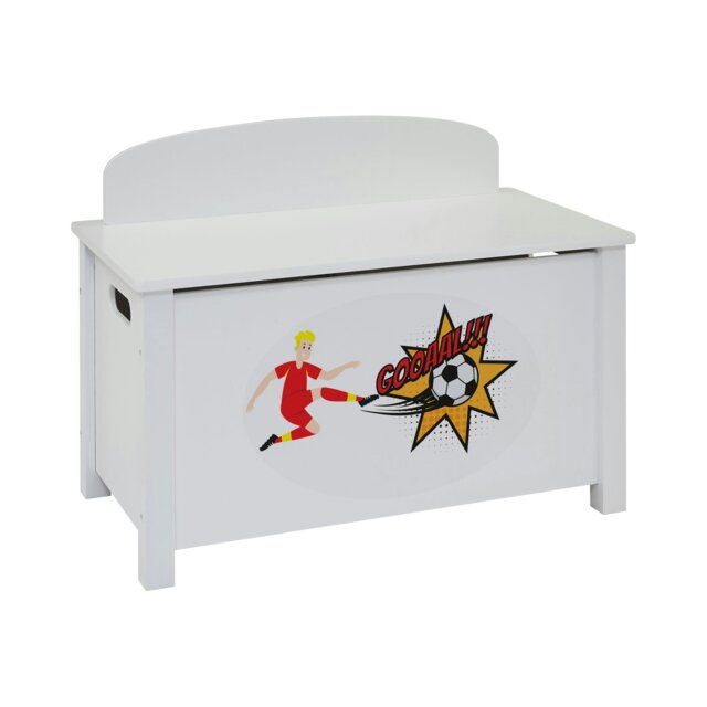 Rackhams Kid’s Wooden Football Toy Box - White by Rackhams | ufurnish.com