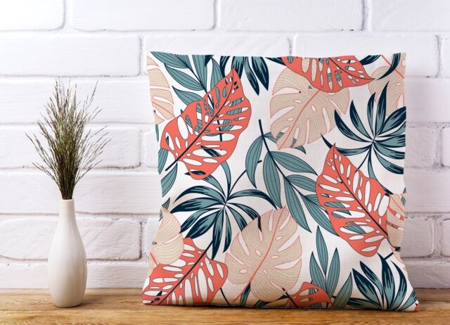 Rackhams Tropical Leaf Pattern Cushions - - 60cm x 60cm by Rackhams ...