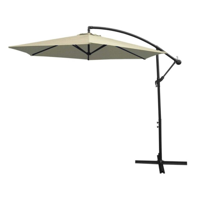 Rackhams Cream Cantilever Parasol & Fan Base by Rackhams | uFurnish.com