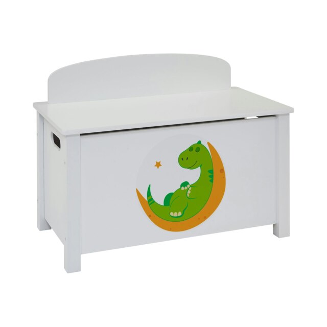 Rackhams Kid’s Wooden Dinosaur Toy Box - Pre-order - White by Rackhams ...