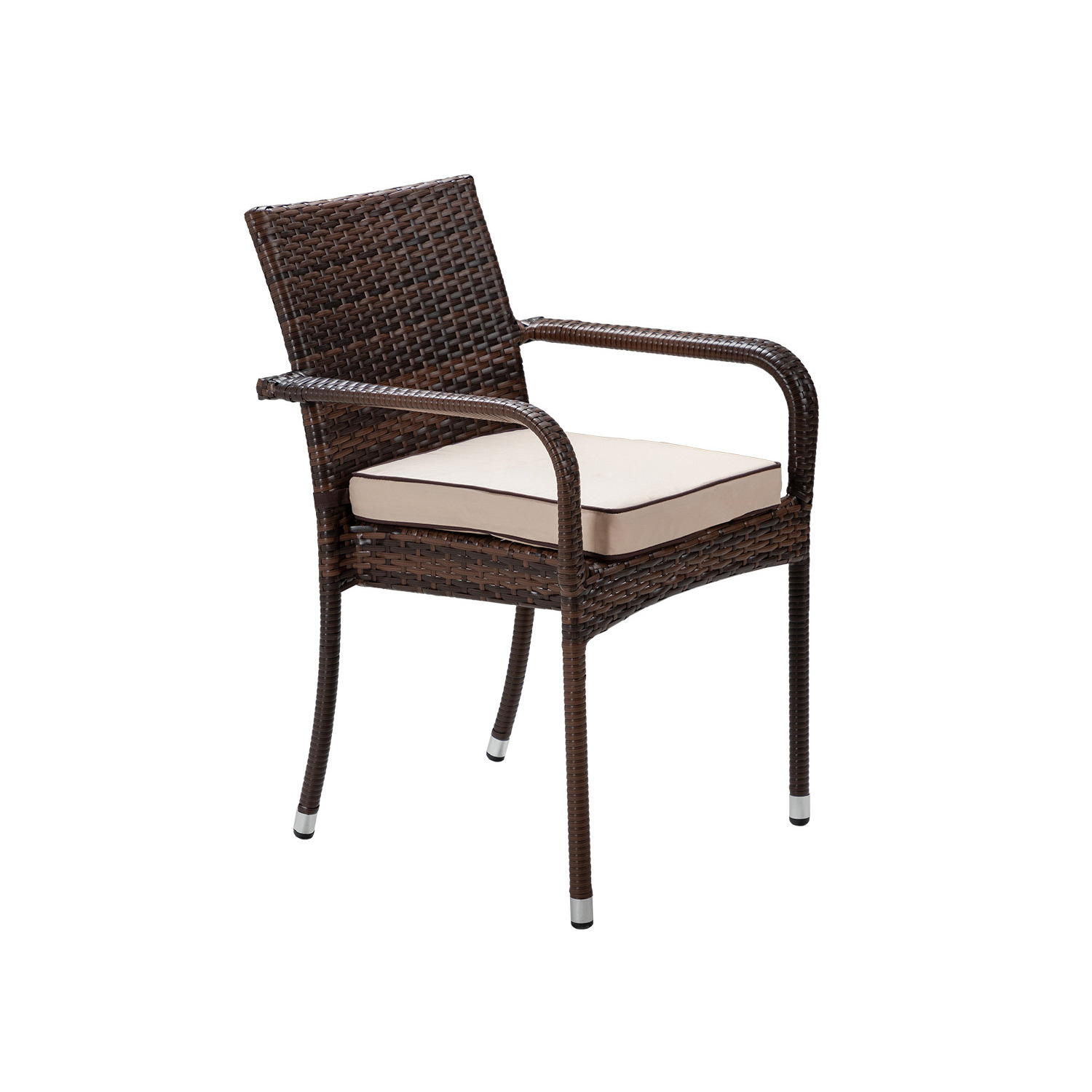 Stacking Rattan Garden Chair in Brown - Roma - Rattan Direct by Rattan ...