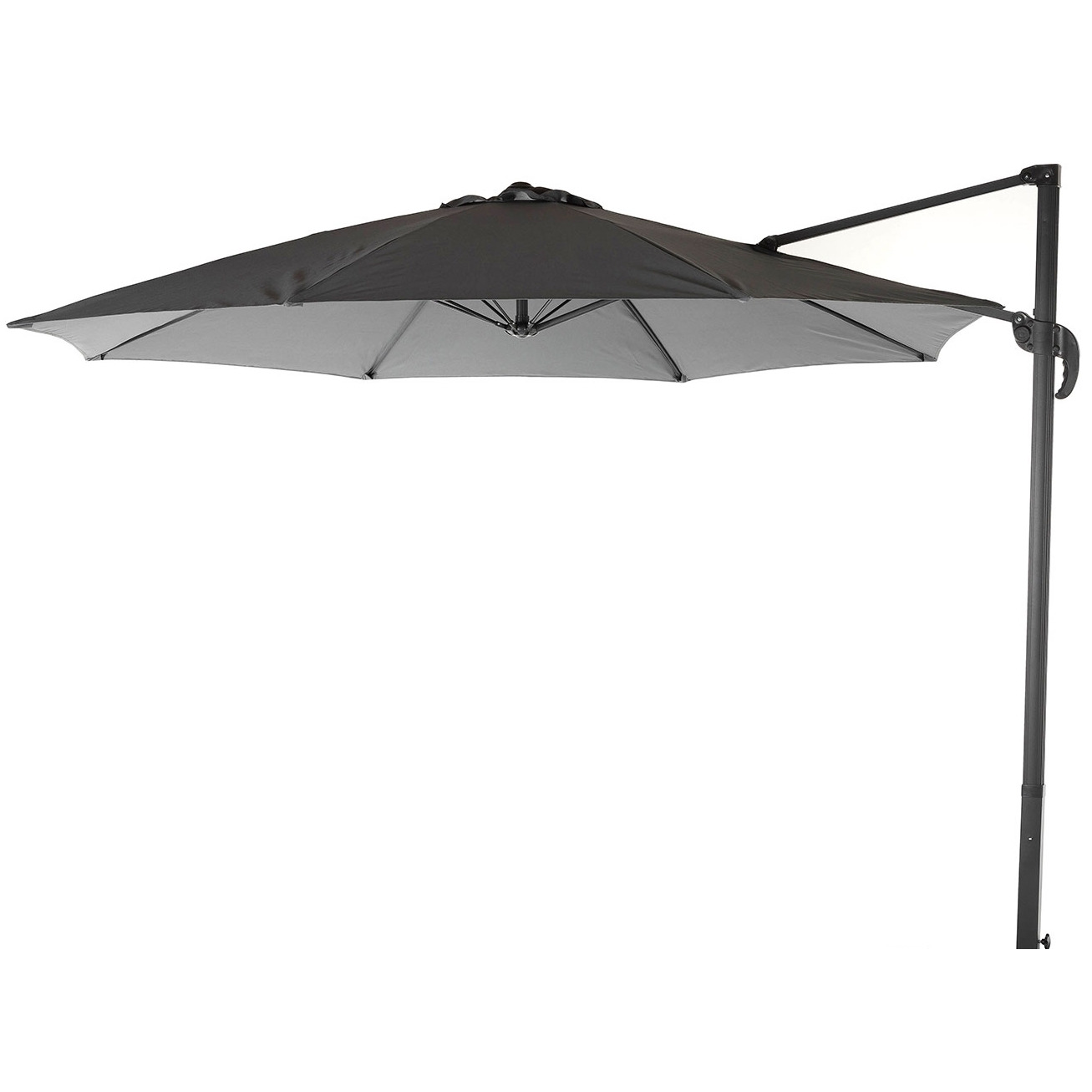 Rotating Cantilever Parasol in Grey - No Base - Rattan Direct by Rattan ...