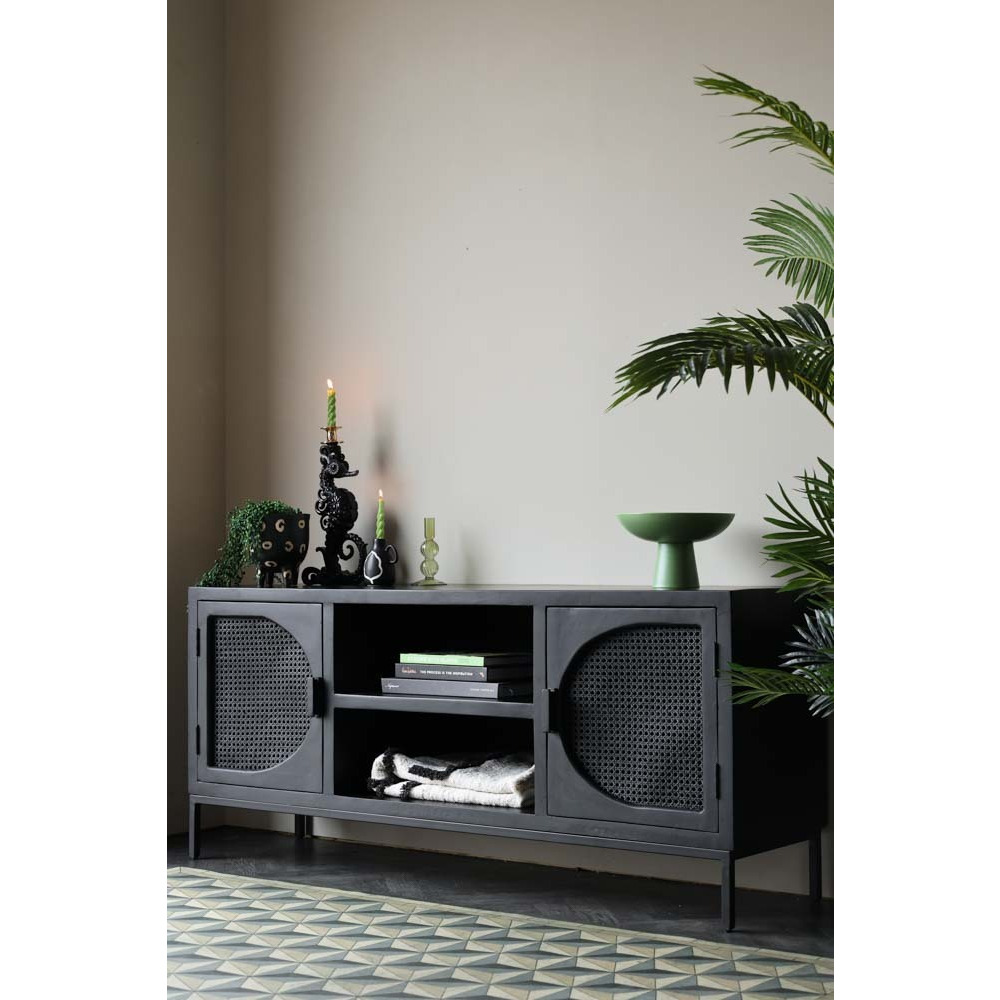 Black Cane TV Stand / Entertainment Unit by Rockett St George ...