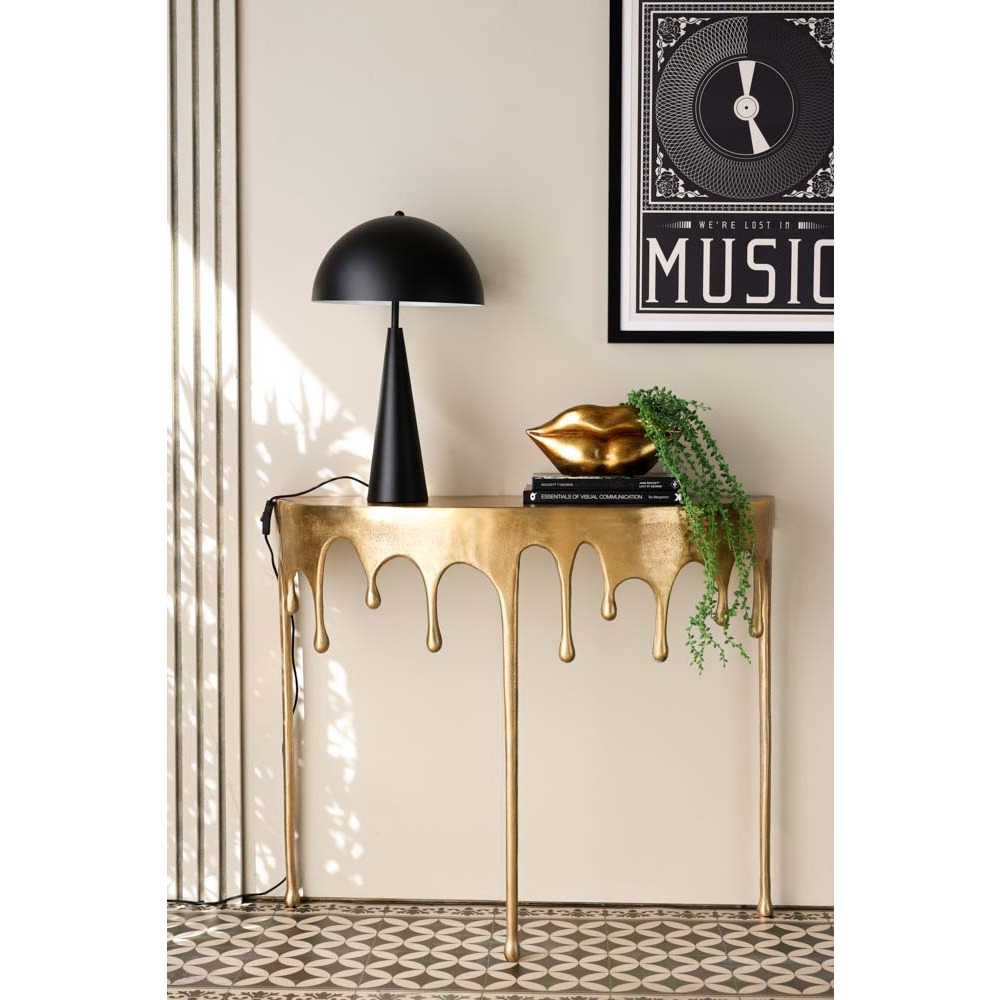 Gold Drip Console Table by Rockett St George | uFurnish.com
