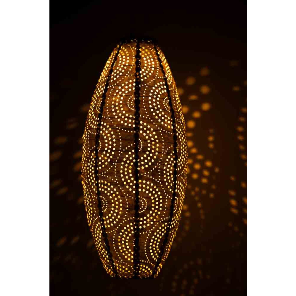 Gold Oval Solar Garden Lantern by Rockett St George | ufurnish.com