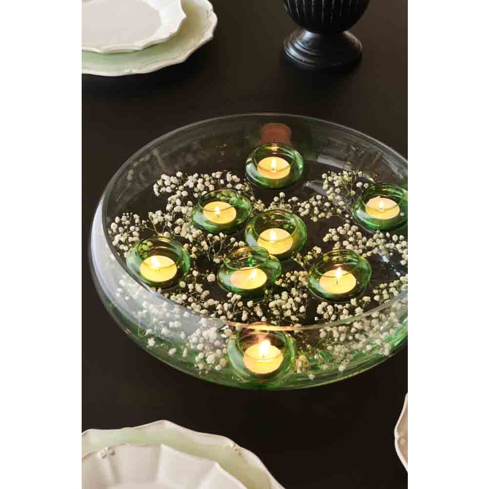 Large Glass Bowl With Floating Tealight Holders by Rockett St George ...