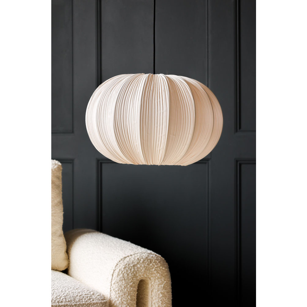 Neutral Pleated Fabric Ceiling Light by Rockett St George | ufurnish.com