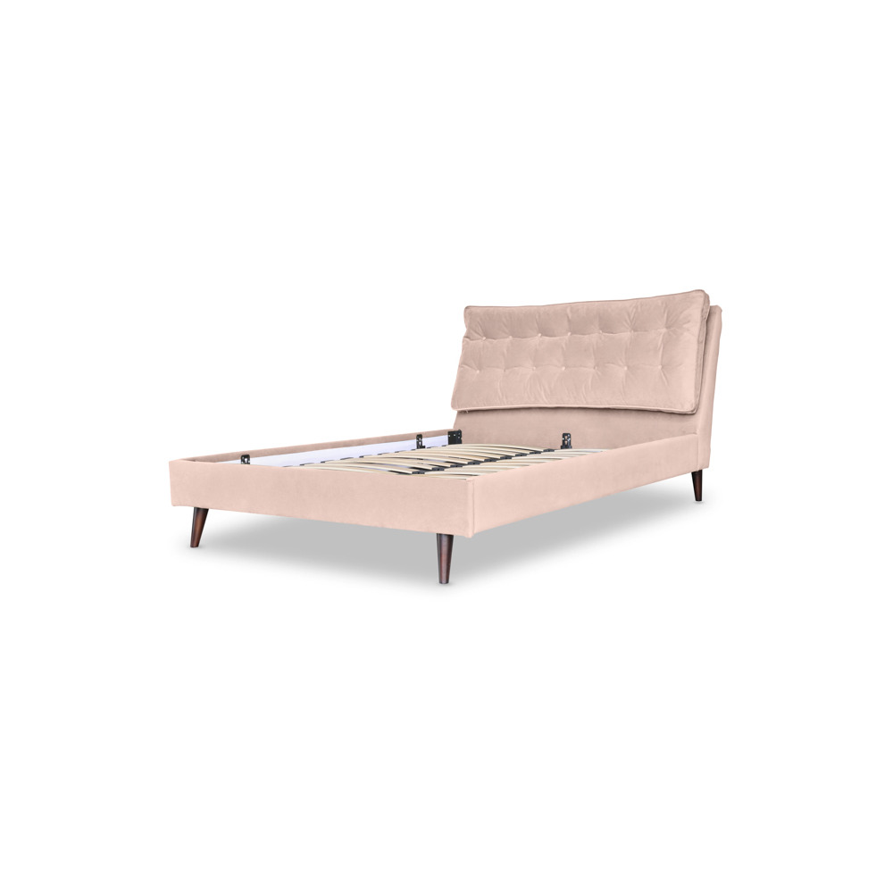 Sumptuous Super King Bed In Pale Pink Velvet by Rockett St George ...
