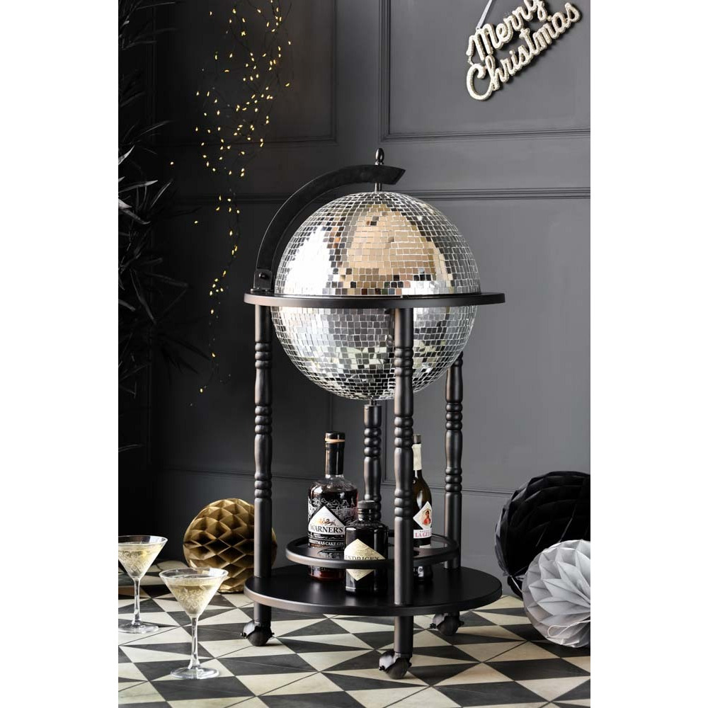 Black Disco Ball Drinks Trolley Cart by Rockett St George | ufurnish.com