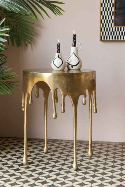 Gold Drip Side Table by Rockett St George ufurnish