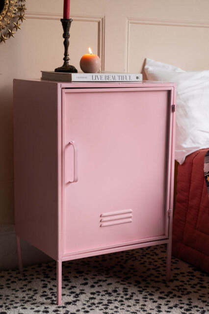 Pink Industrial-Style Bedside Table by Rockett St George | ufurnish.com