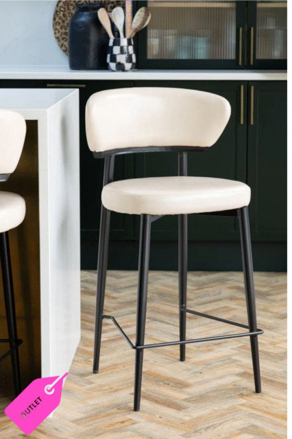 The Blake Bar Stool In Champagne Neutral - SECONDS by Rockett St George ...
