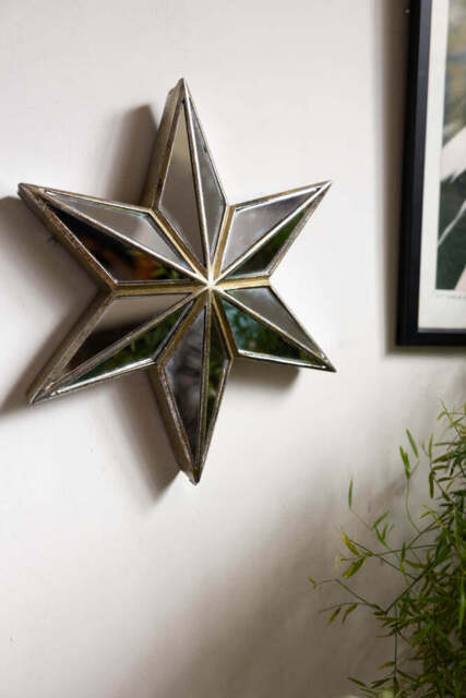 Large Mirrored Star Wall Decoration by Rockett St George | ufurnish.com