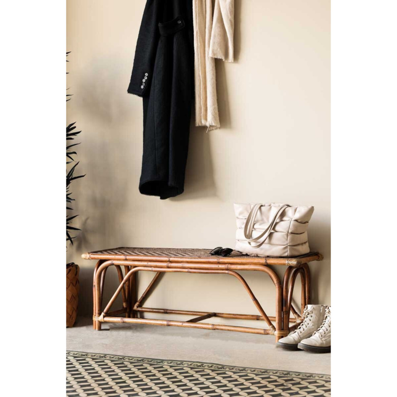 Wicker Hallway Bench by Rockett St George | ufurnish.com