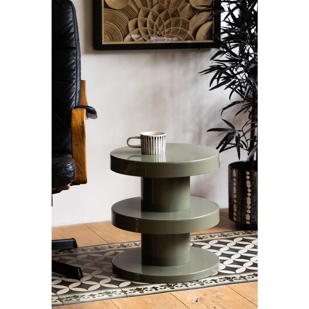 Glossy Olive Green Side Table by Rockett St George | ufurnish.com