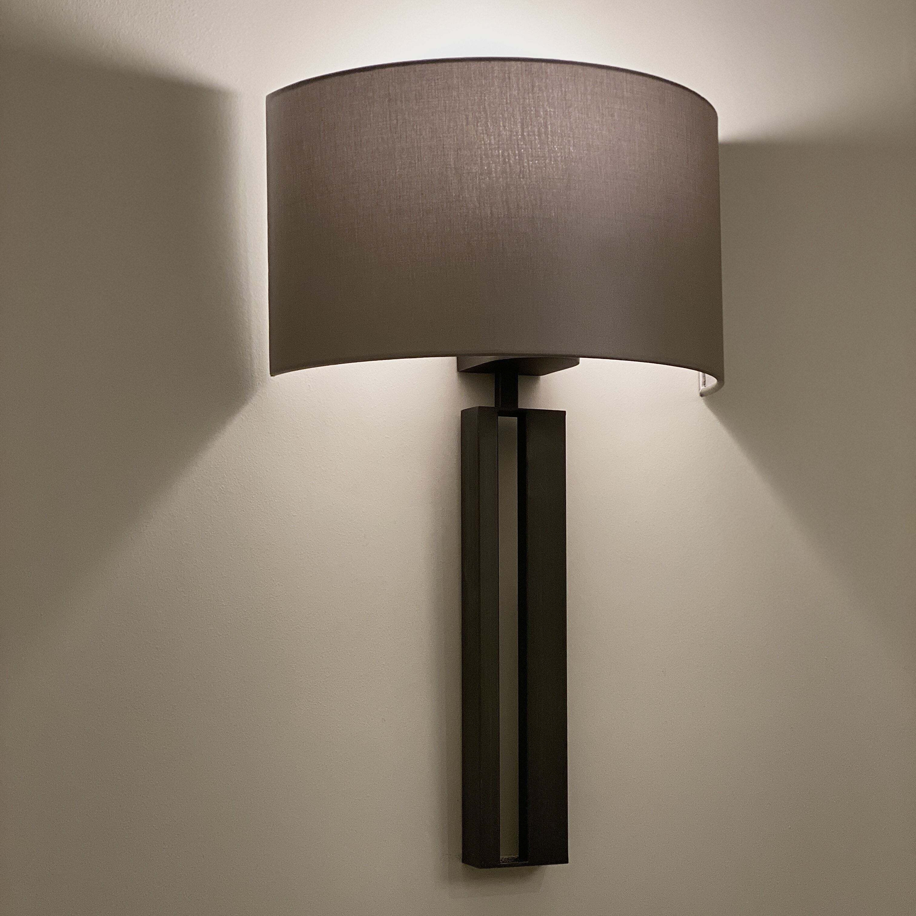 Oralie Bronze Large Wall Light with Mink Shade by Rowen Homes ...