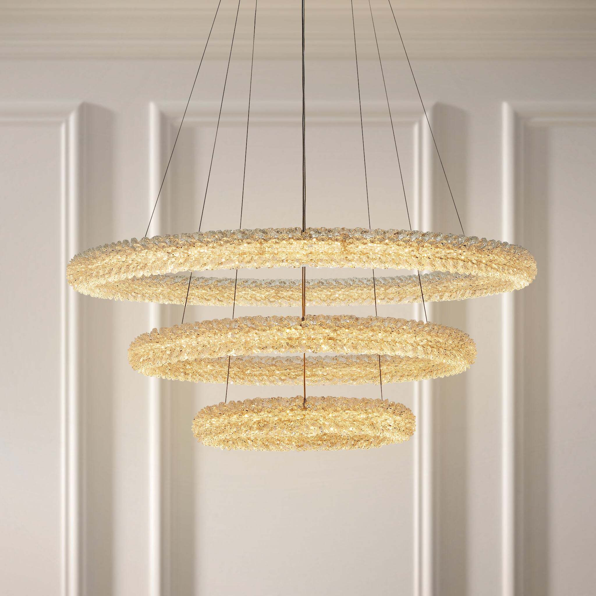 Mae Premium 3 Ring Pendant Ceiling Light by Rowen Homes | ufurnish.com