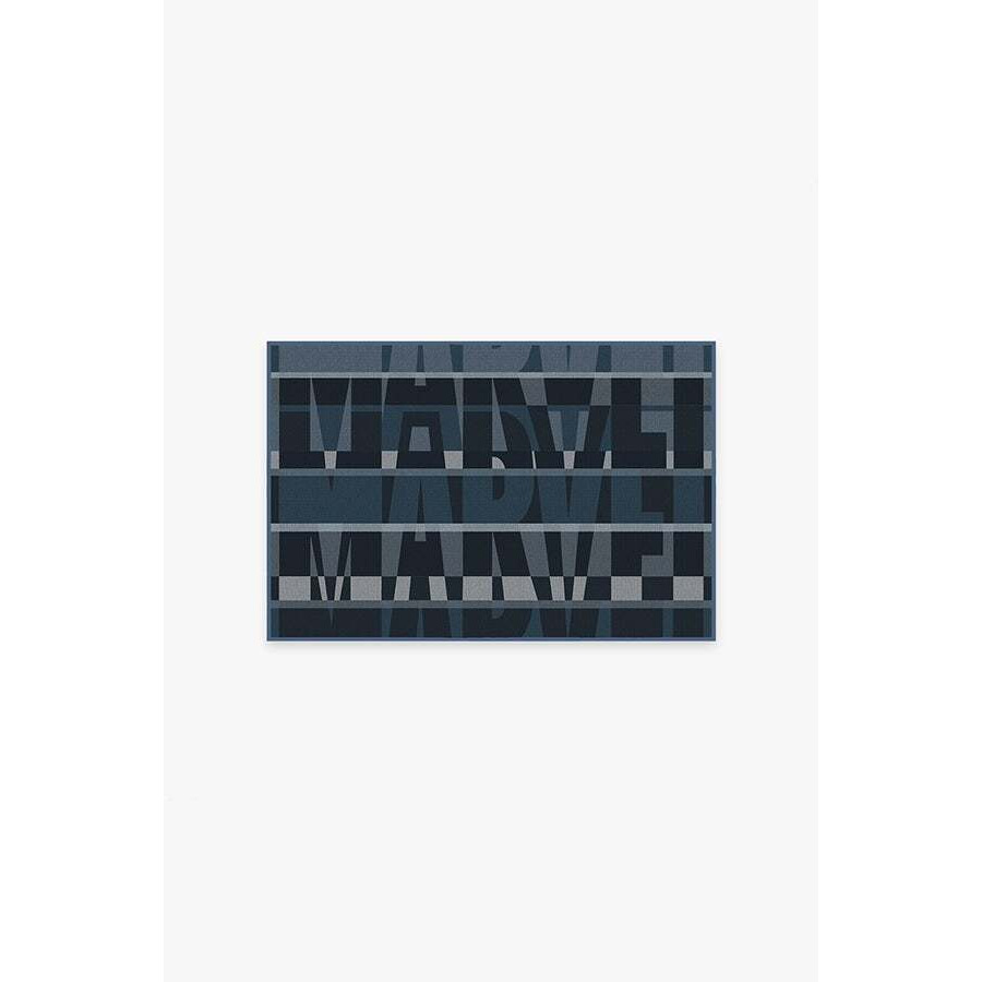 Marvel Logo Slate Blue Rug - 60x90 - Machine Washable Area Rug - Kid ...