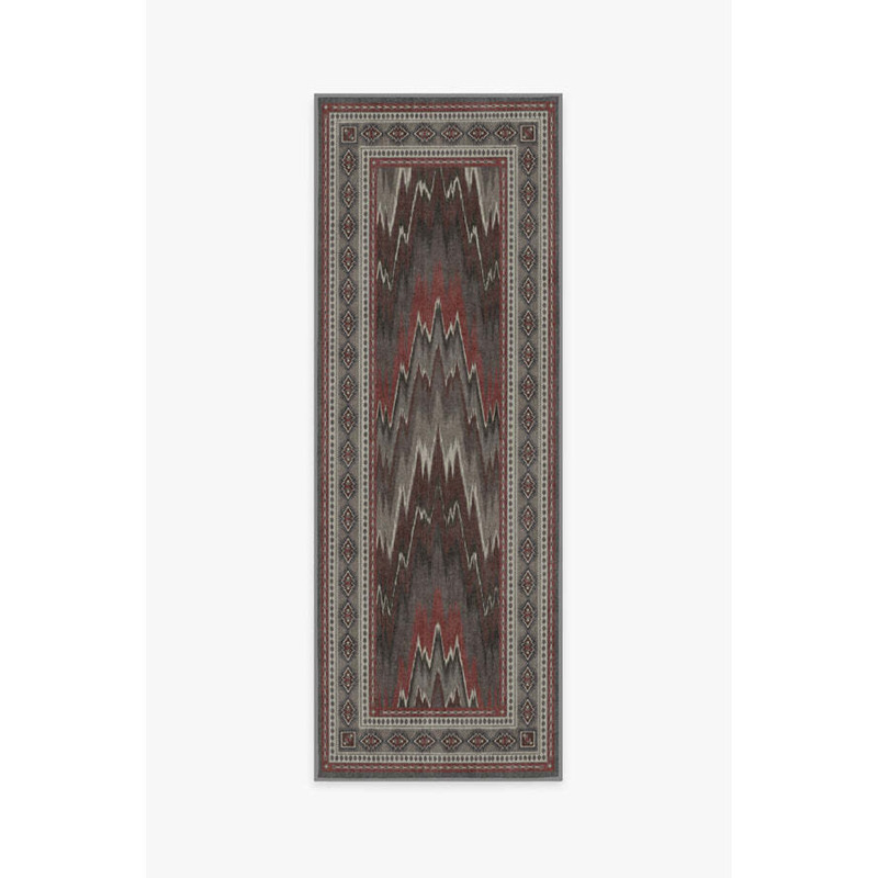 Iris Apfel Flamma Sumac Rug Dark Brown - 75x215 - Machine Washable Area ...