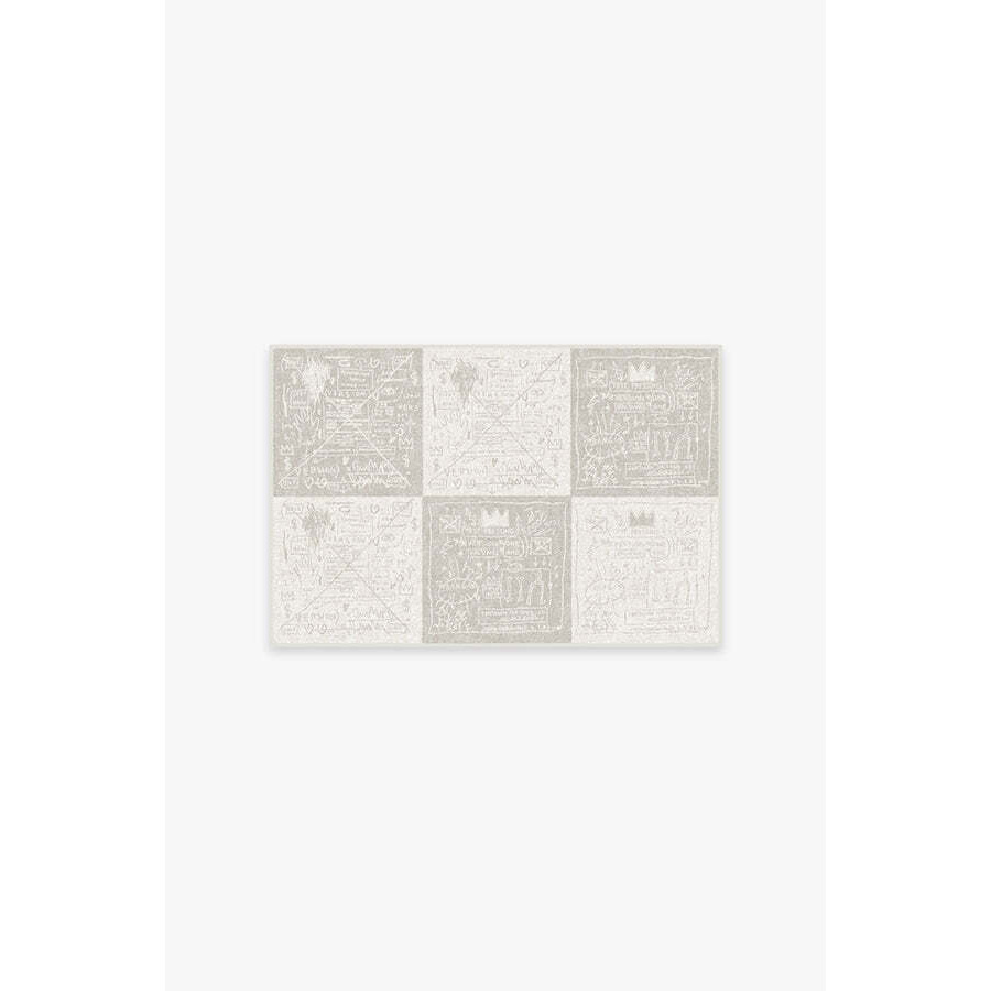 Jean-Michel Basquiat Beat Bop Pearl Rug Light Grey - 60x90 - Machine ...