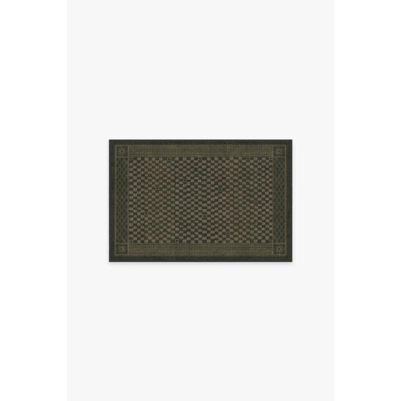 Castello Olive Green Tufted Rug - 60x90 - Machine Washable Area Rug ...