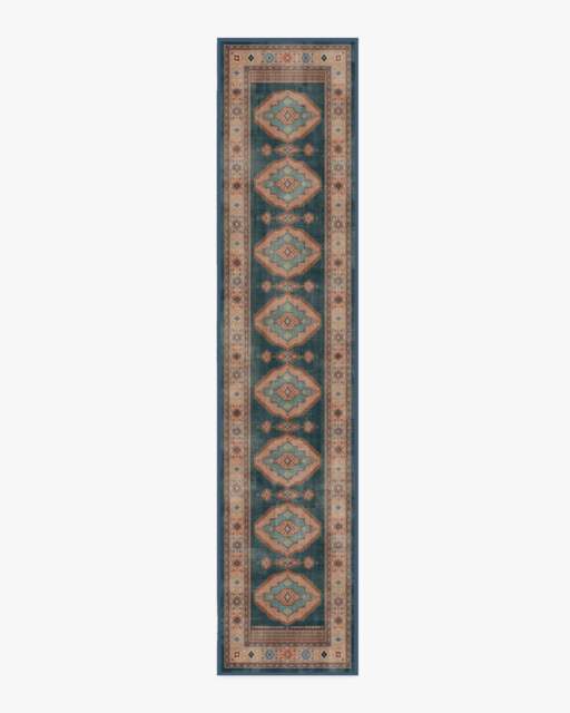 Marcela Blue & Rose Rug - 75x365 - Machine Washable Area Rug - Kid ...