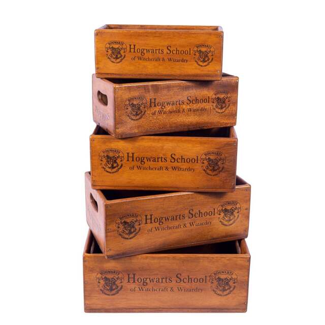 Set of 5 Nesting Shellfish Boxes - Hogwarts School with 2 Logos by ...