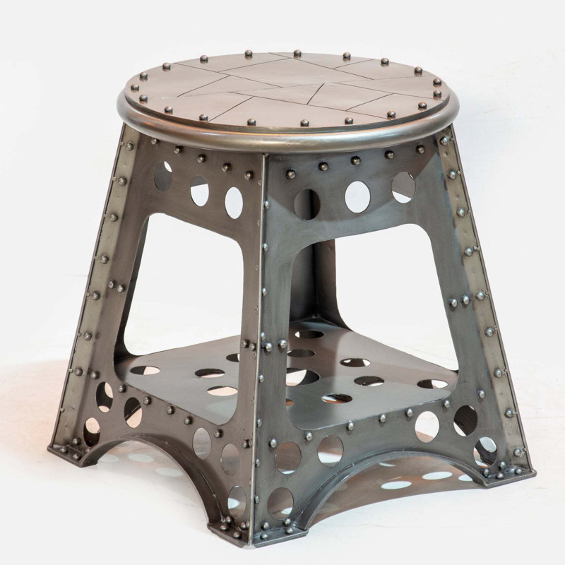 Aviation Design Round Stool by SARRU | ufurnish.com