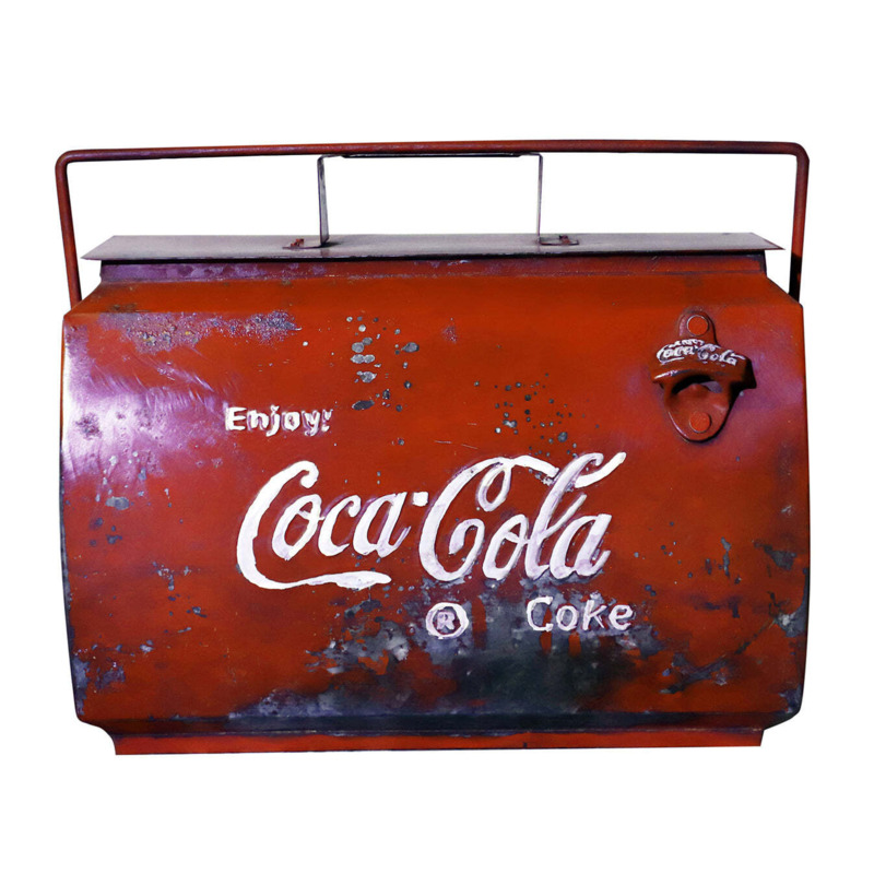 Vintage Coca-Cola Cooler Box with Handle by SARRU | ufurnish.com