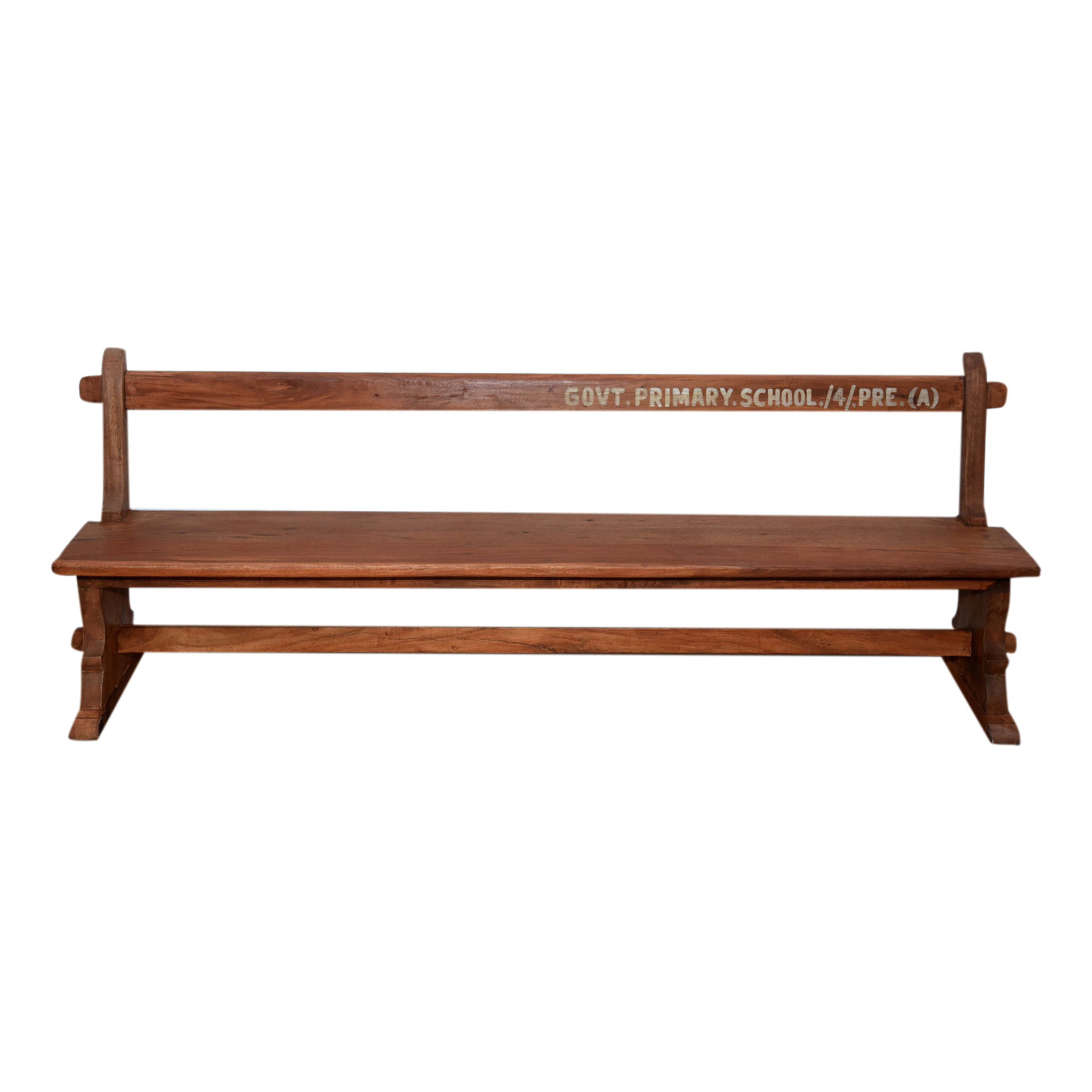 Old School Bench with Backrest by SARRU | ufurnish.com