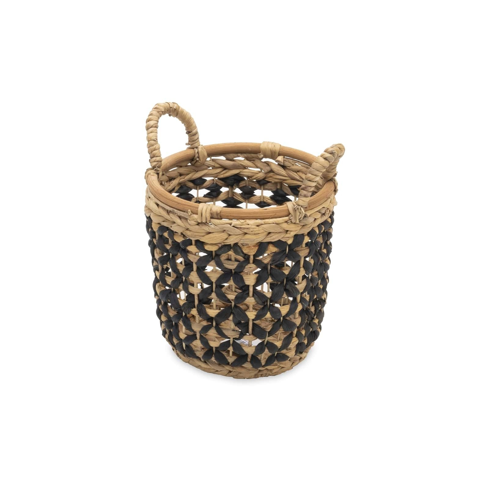 Tudor Water Hyacinth Basket, Natural, S by Sazy | ufurnish.com