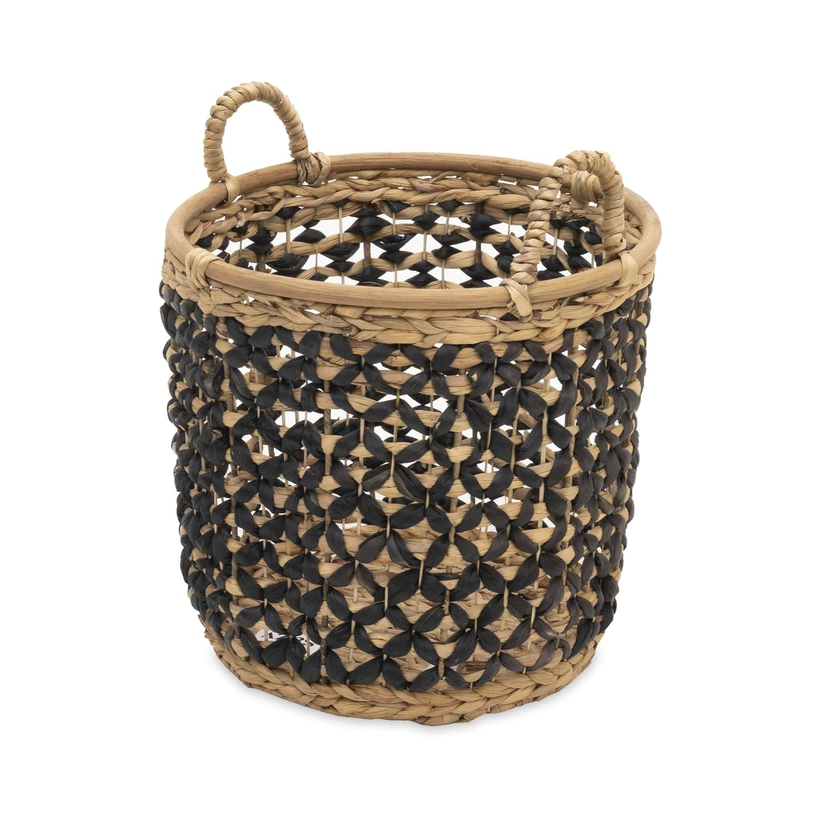 Tudor Water Hyacinth Basket, Natural, L by Sazy | ufurnish.com