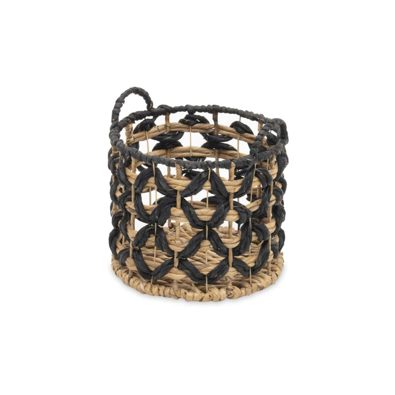 Catherine Water Hyacinth Basket, Natural, S by Sazy | ufurnish.com