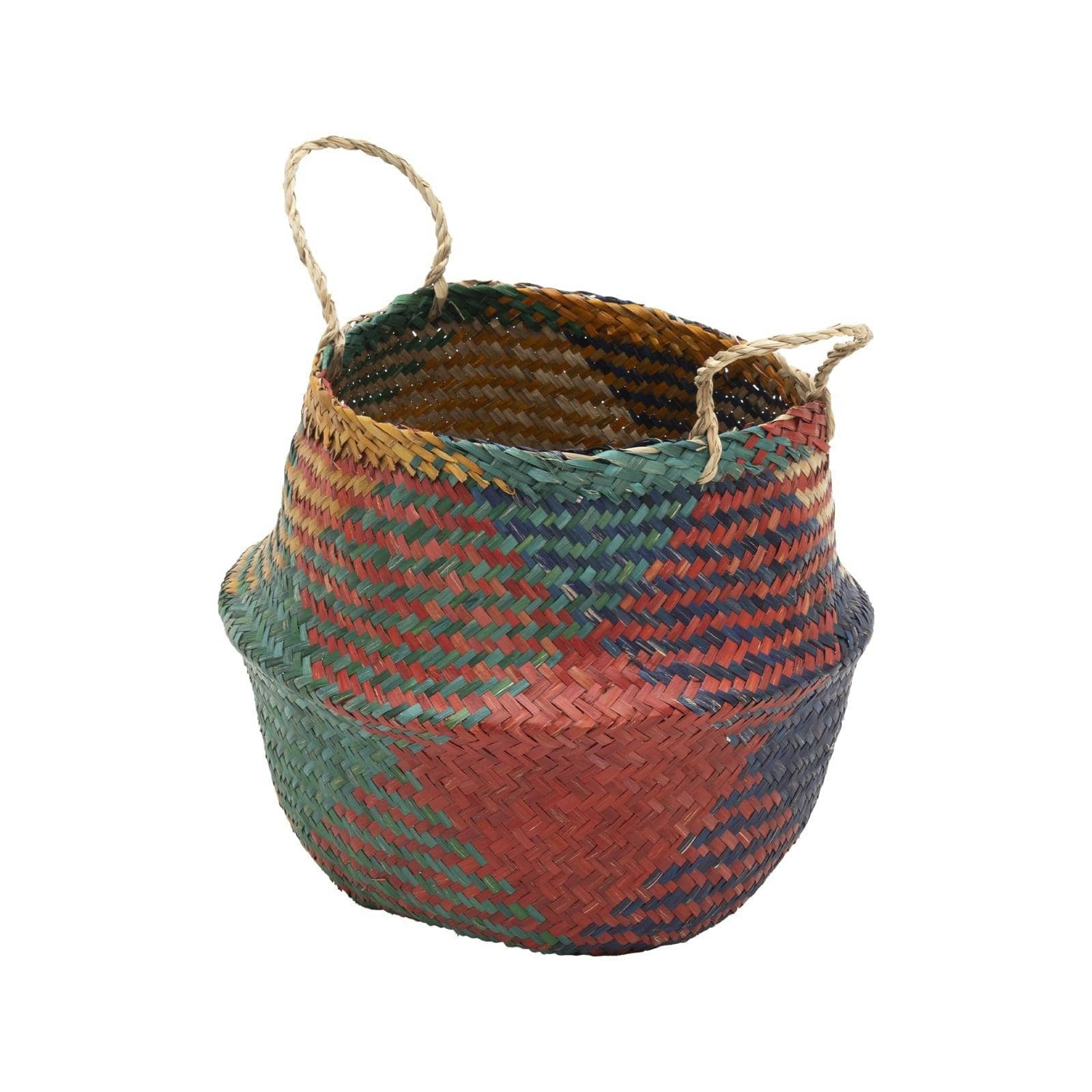 Boleyn Seagrass Belly Basket, Natural, M by Sazy | ufurnish.com