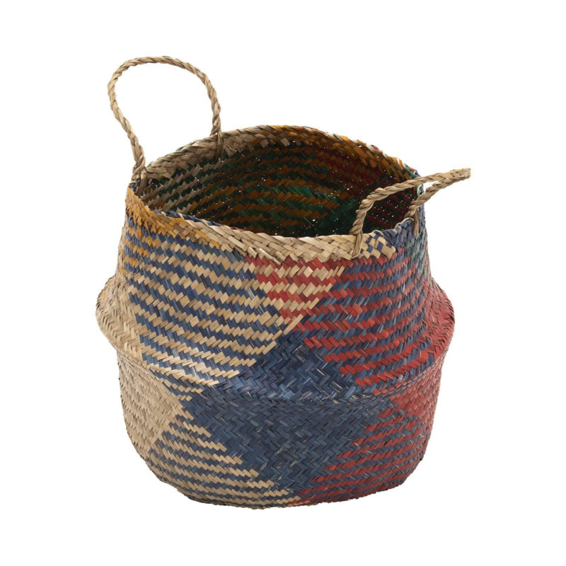 Boleyn Seagrass Belly Basket, Natural, L by Sazy | ufurnish.com