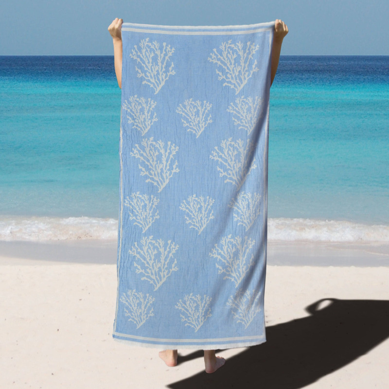 Mazu Beach Towel, Blue by Sazy | ufurnish.com