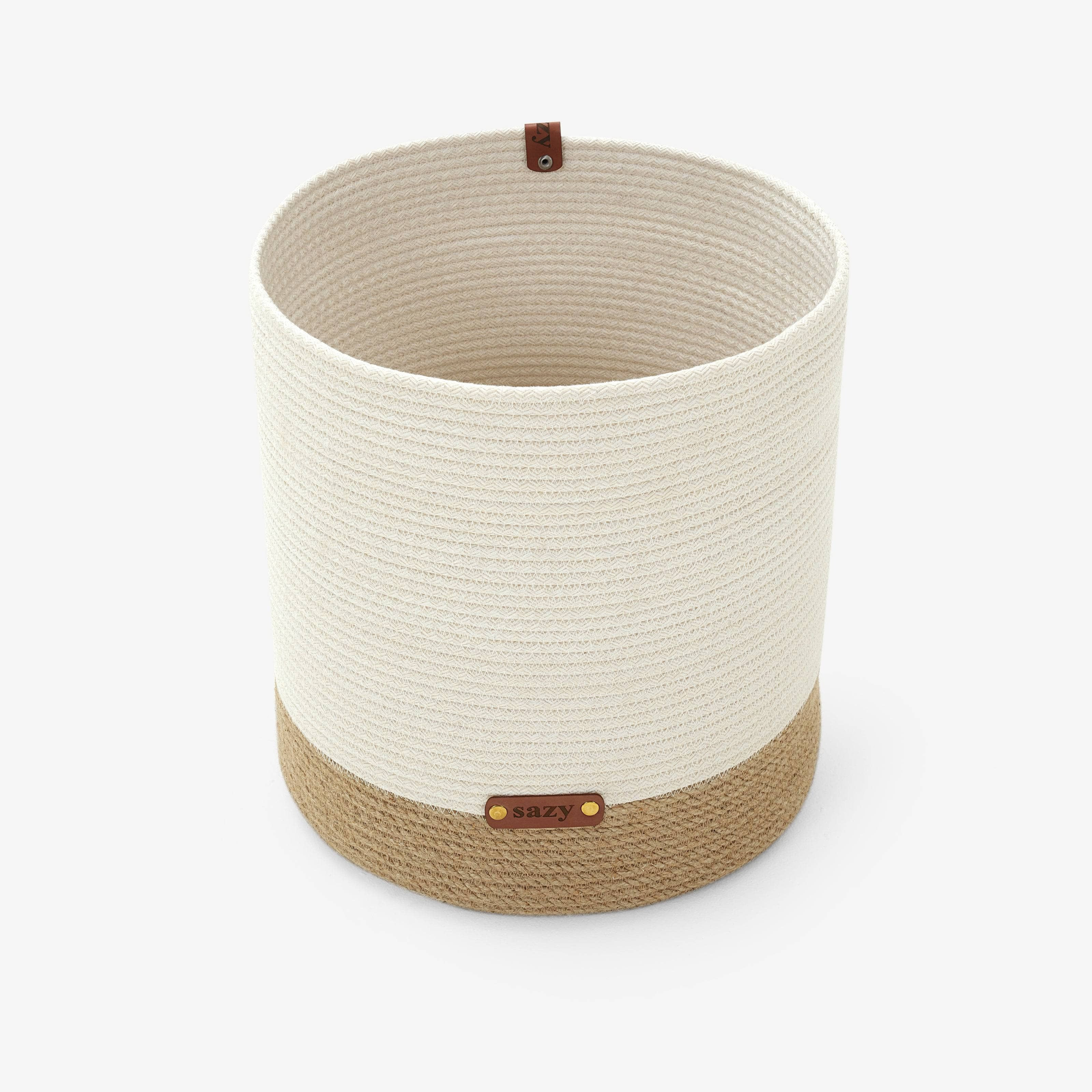 Emily Basket, Natural - Cream, M by Sazy | ufurnish.com