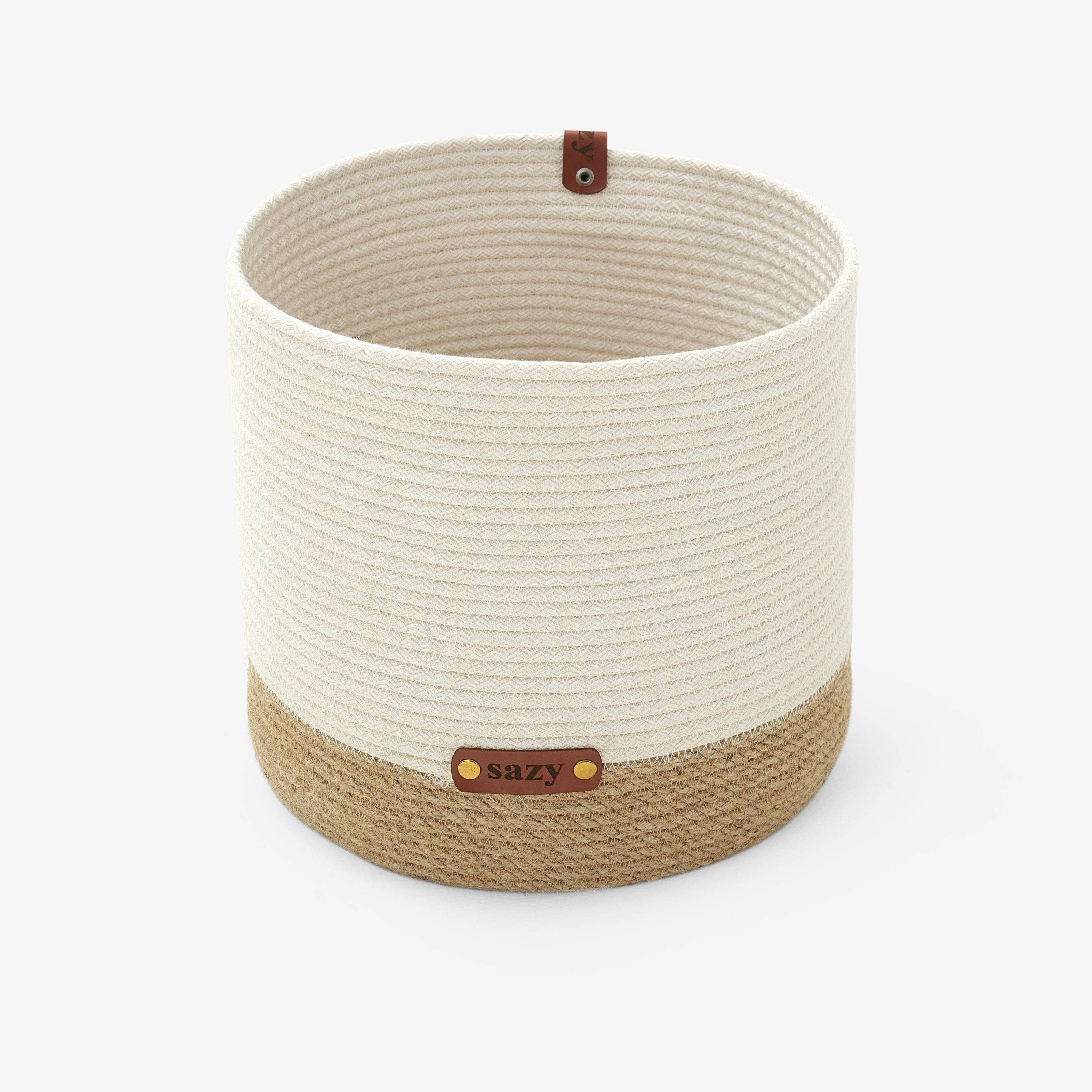 Emily Basket, Natural - Cream, S by Sazy | ufurnish.com