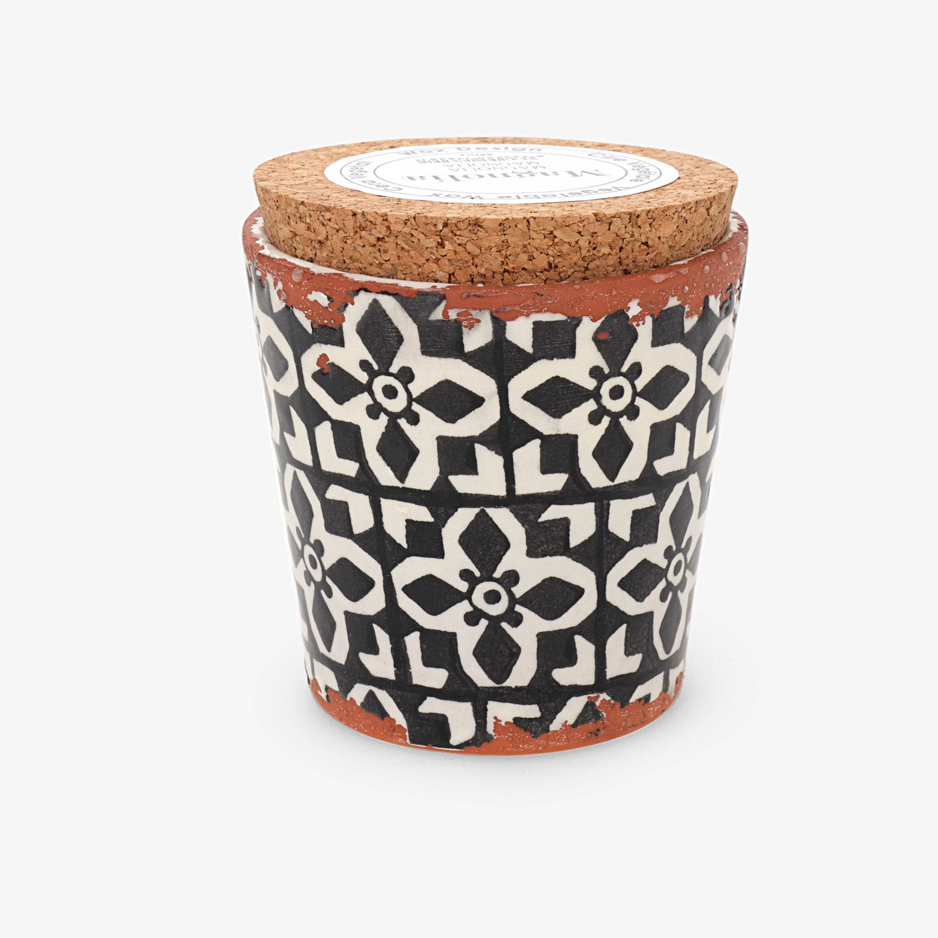 Mosaic Magnolia Candle, Black, 583 g by Sazy | ufurnish.com