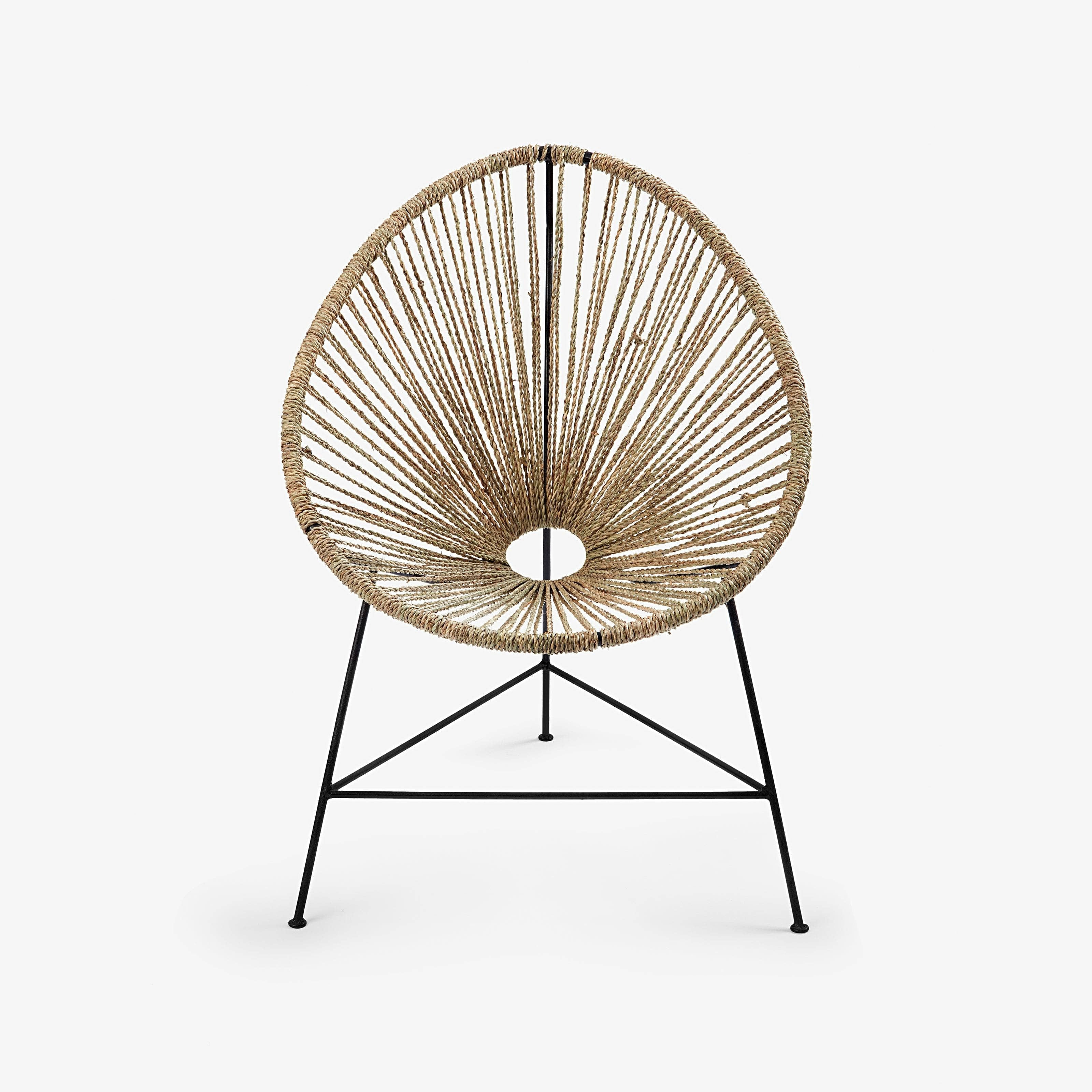 Phoenix Palm Accent Chair, Natural by Sazy | ufurnish.com