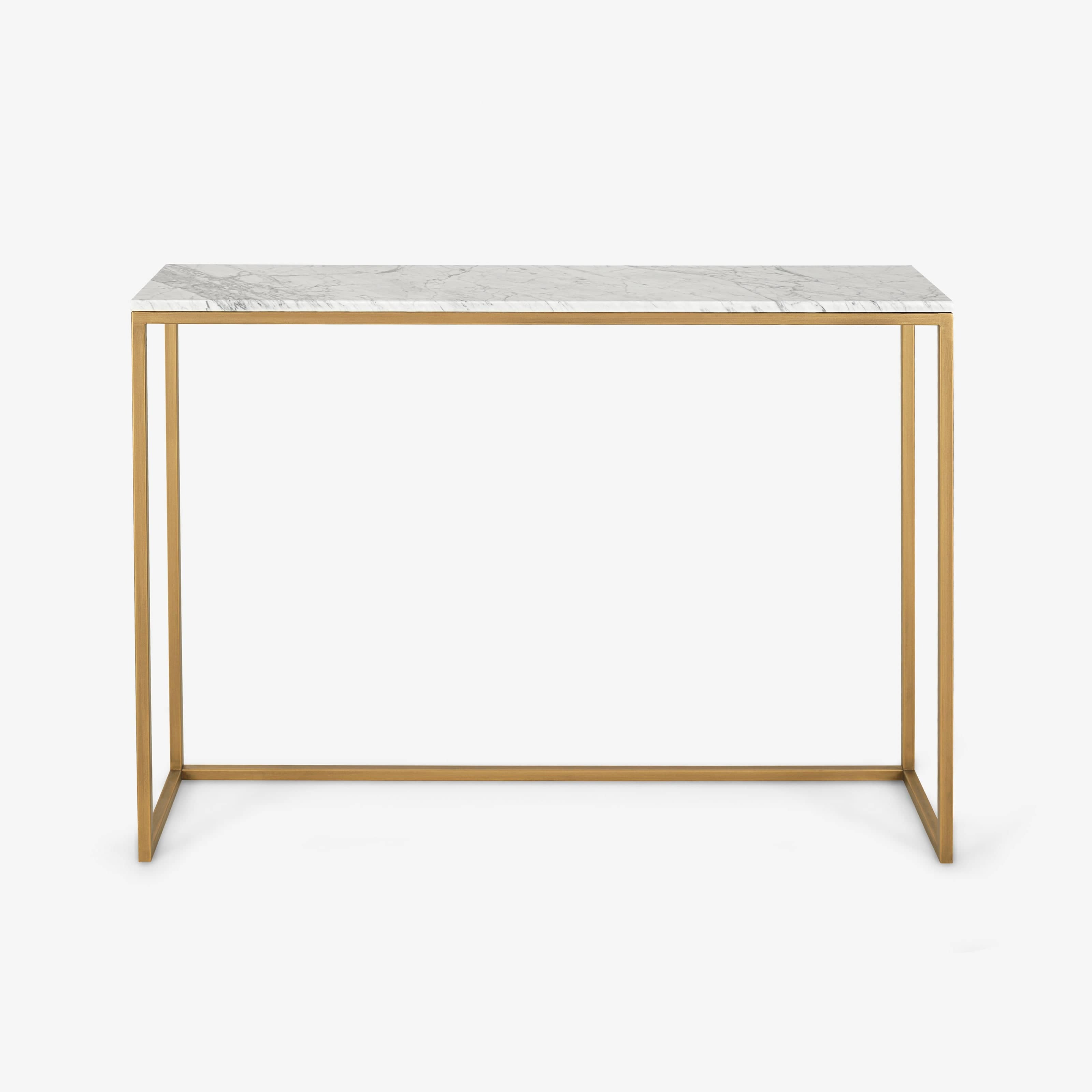 Carrara Marble -corfe Metal Console Table, Bronze - White by Sazy ...